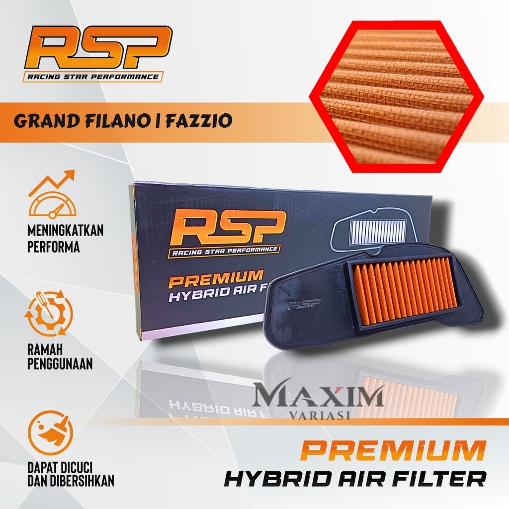 Jual RSP - PREMIUM HYBRID AIR FILTER YAMAHA GRAND FILANO / FAZZIO ...