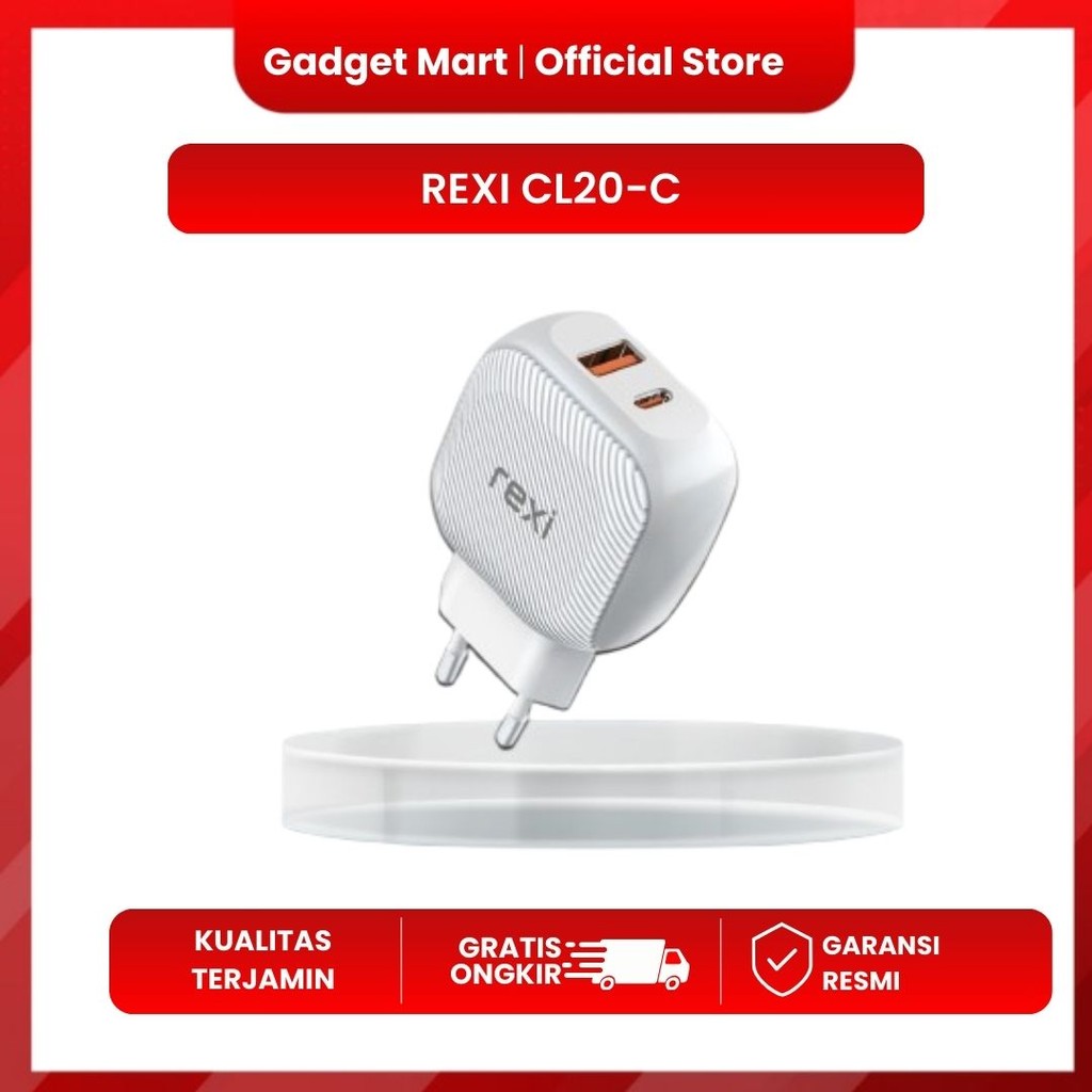 Jual Adaptor 20W Dual Port USB-A and USB-C Series CL20-C | Shopee Indonesia