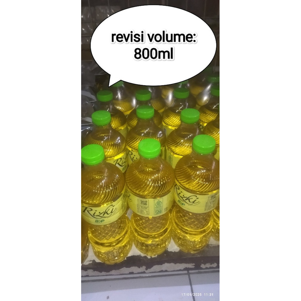 Jual Rizki minyak goreng 800ml botol | Shopee Indonesia
