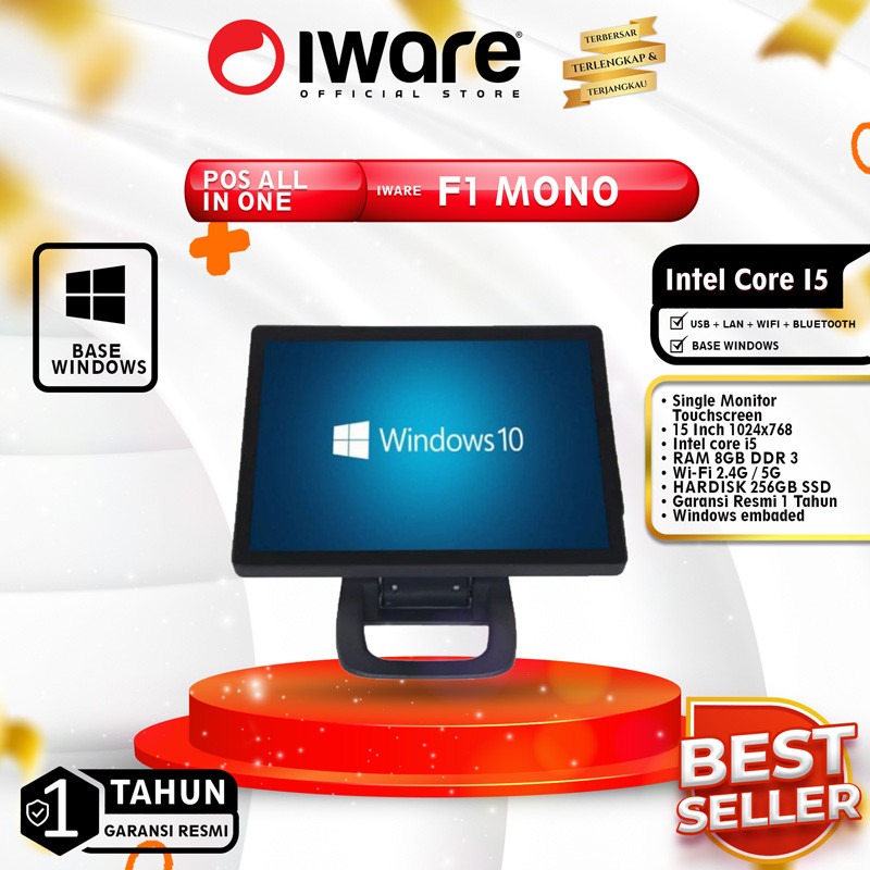 Jual Pos All In One Mesin Kasir Iware F1 Mono Core i5 Touchscreen System PC | Shopee Indonesia