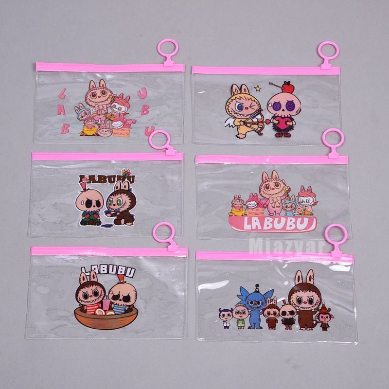 Jual POUCH MIKA TRANSPARAN LABUBU POUCH MULTIFUNGSI ZIPPER POUCH LABUBU ...