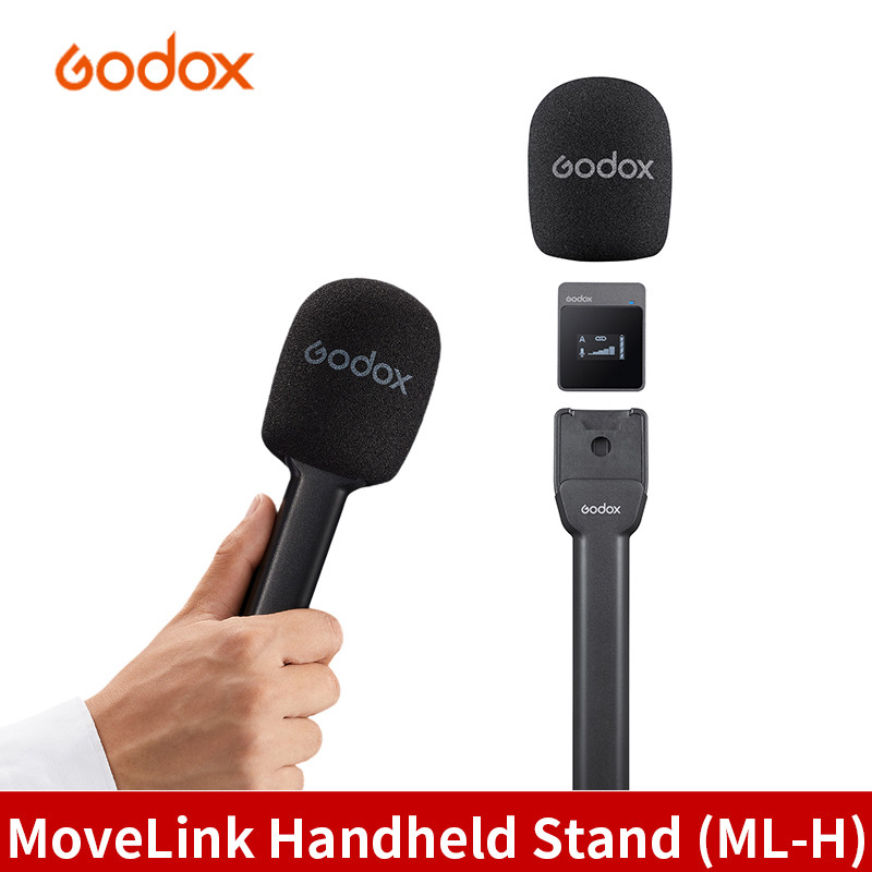 Jual Godox Movelink ML-H Wireless Microphone Handheld Stand Handle Grip ...