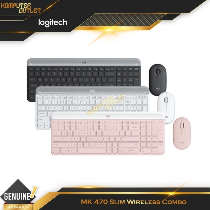 Jual LOGITECH MK470 SLIM WIRELESS COMBO - MOUSE & KEYBOARD WIRELESS MK ...