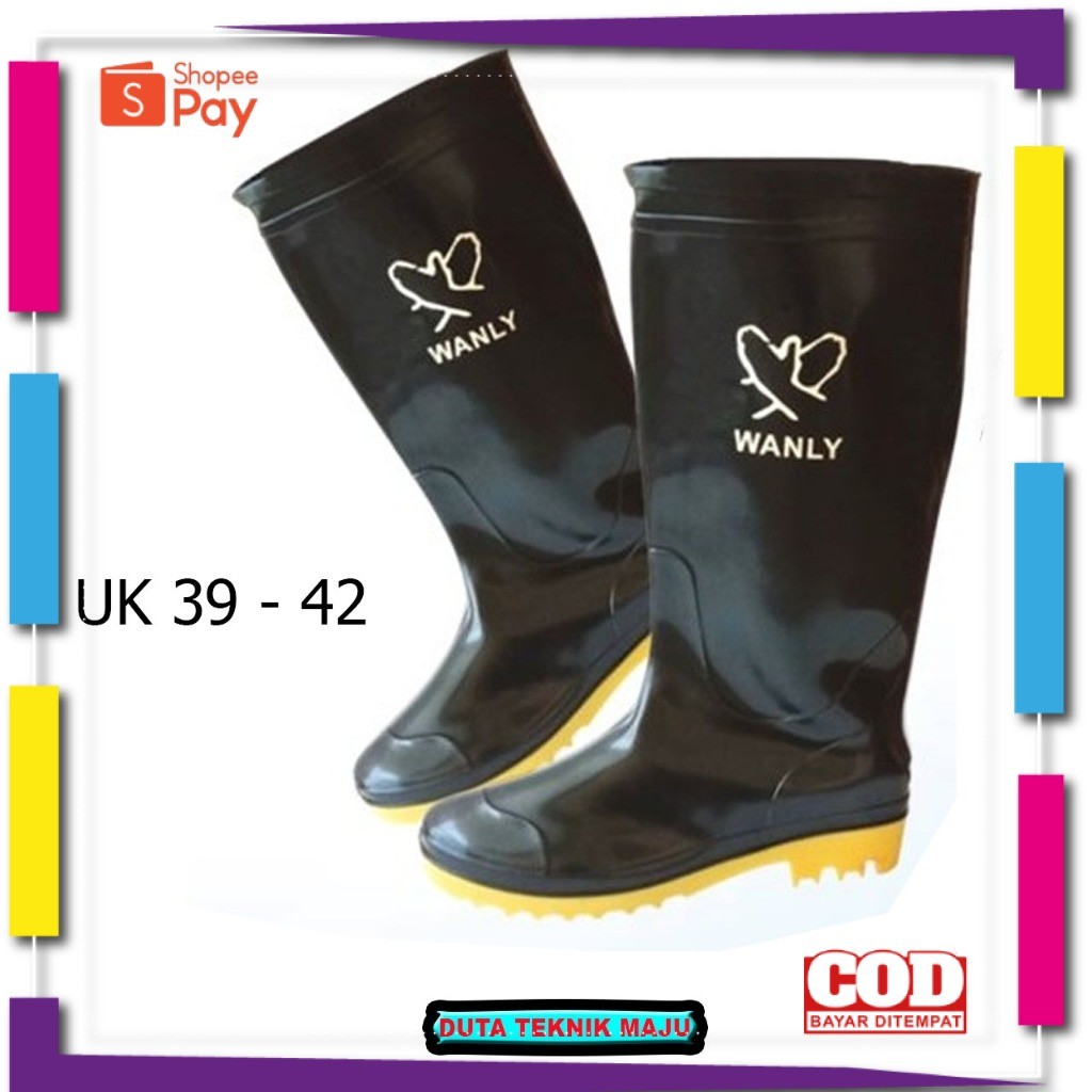 Jual [PREMIUM ORIGINAL] [COD] Sepatu Proyek Safety Boot Hitam| Sepatu ...