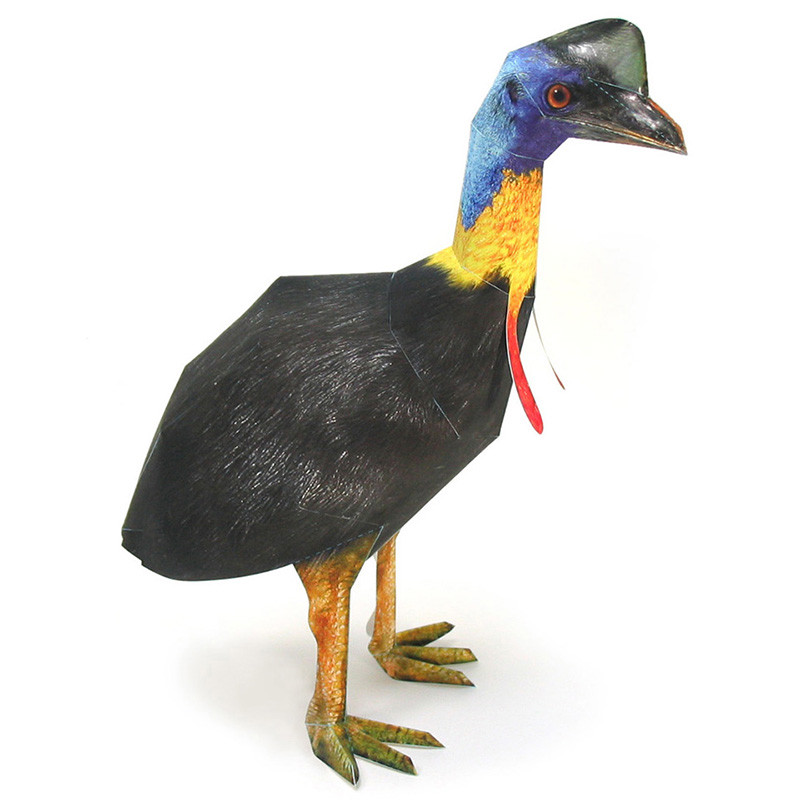 Jual Southern Cassowary Origami Art Mini Cute 3D Paper Model Papercraft ...
