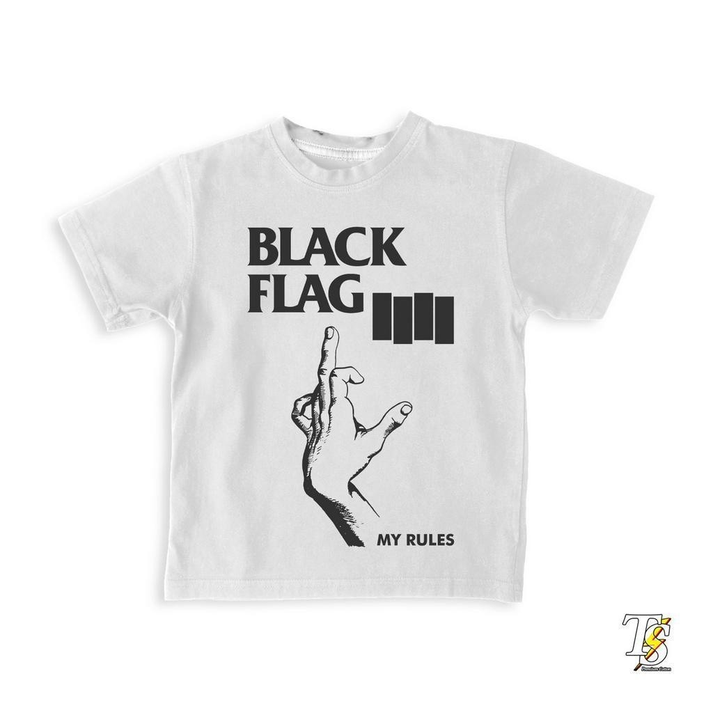 Jual Kaos Band Anak Black Flag My Rules Warna Putih White BY DOMINIC ...
