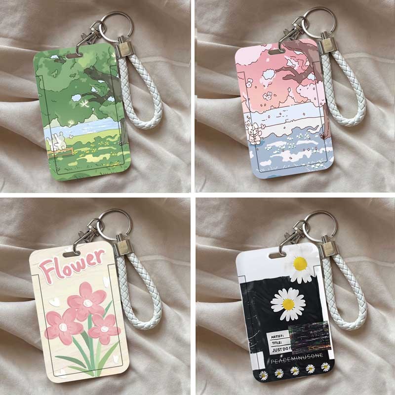 Jual ID CARD HOLDER MOTIF Simple Flowers and Plants Only Card Protector ...