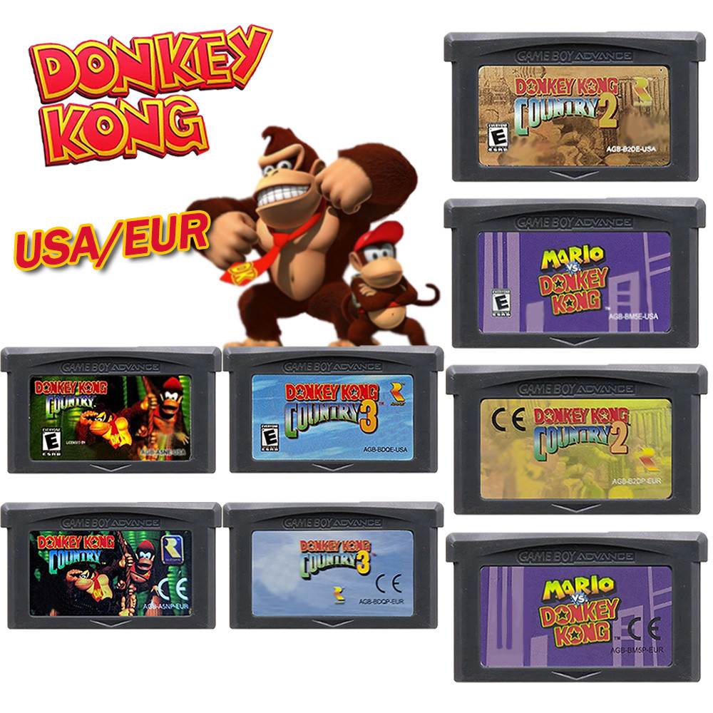 Jual GBA Game Cartridge 32 Bit Video Game Console Card Donkey Kong ...