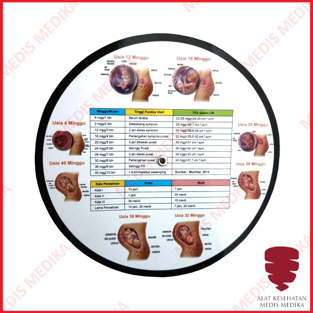 Jual Kalender Kehamilan Linset Putar Cek Menghitung Usia Janin Hamil ...
