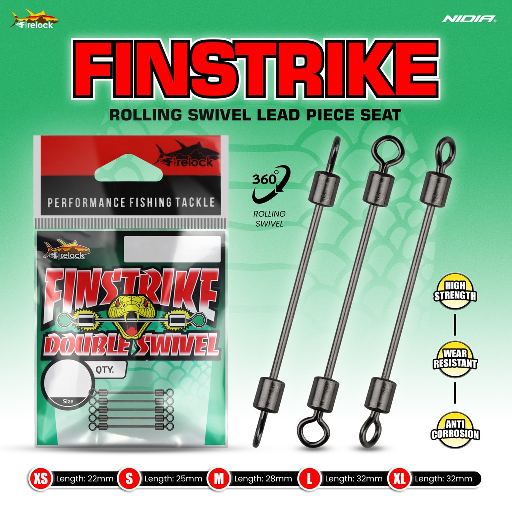 Jual Firelock Rolling Swivel | FINSTRIKE Double Head Swivel Long Leg ...
