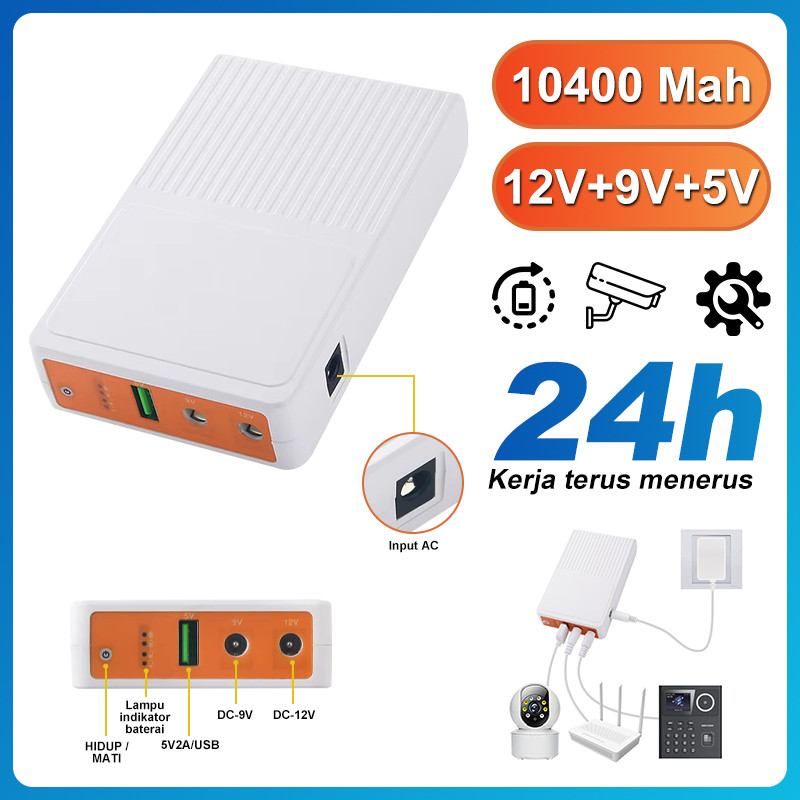 Jual UPS MINI UPS 12V/9V/5V 8000/10400mAh ROUTER CCTV 1A 2A KAMERA DASHCAM MOBIL EMERGENCY ...