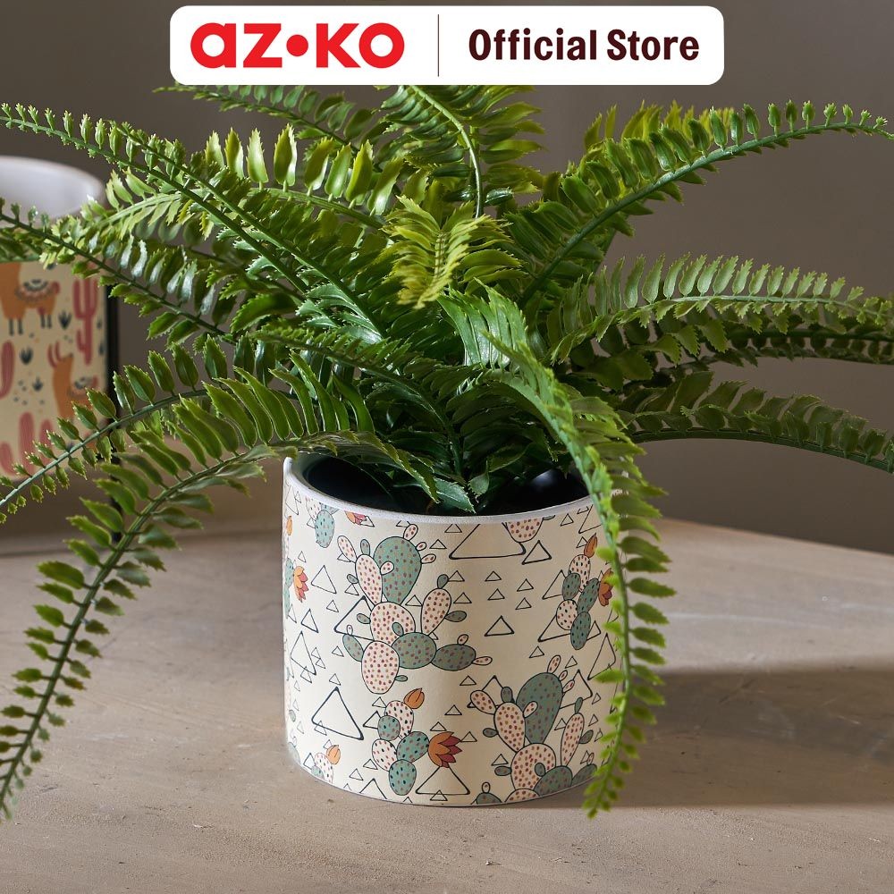 Jual AZKO Arthome 12 cm Triactus Pot Tanaman Keramik Wadah Ceramic ...