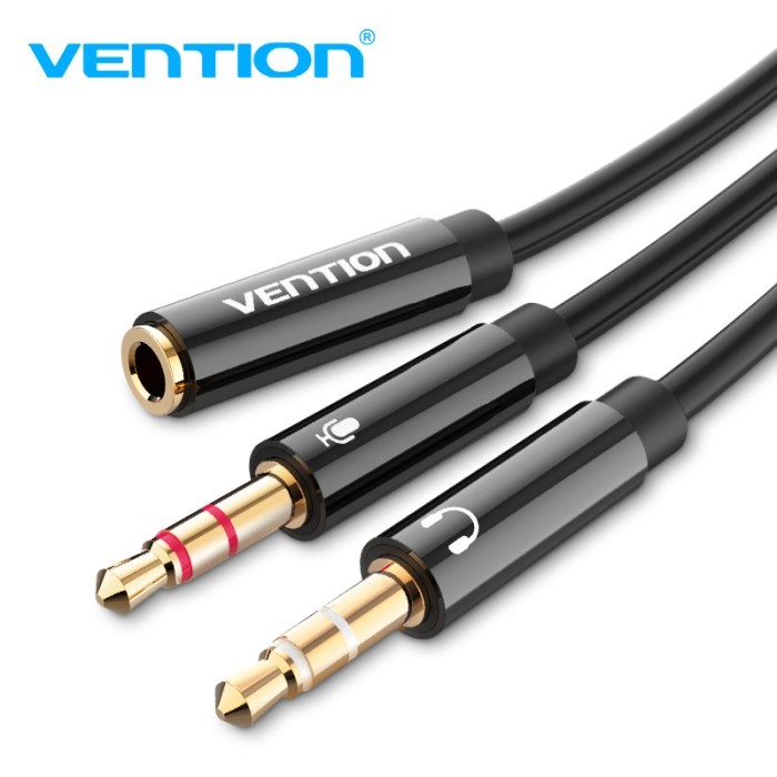 Jual Vention Kabel Audio Splitter Cable 3.5mm Female to Audio/Mic Male ...