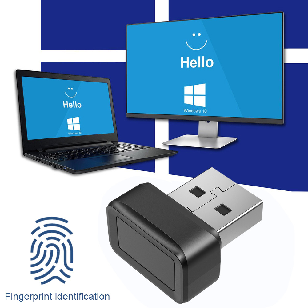 Jual Mini Fingerprint Key Reader Biometric USB Key Dongle Anti-Spoofing ...