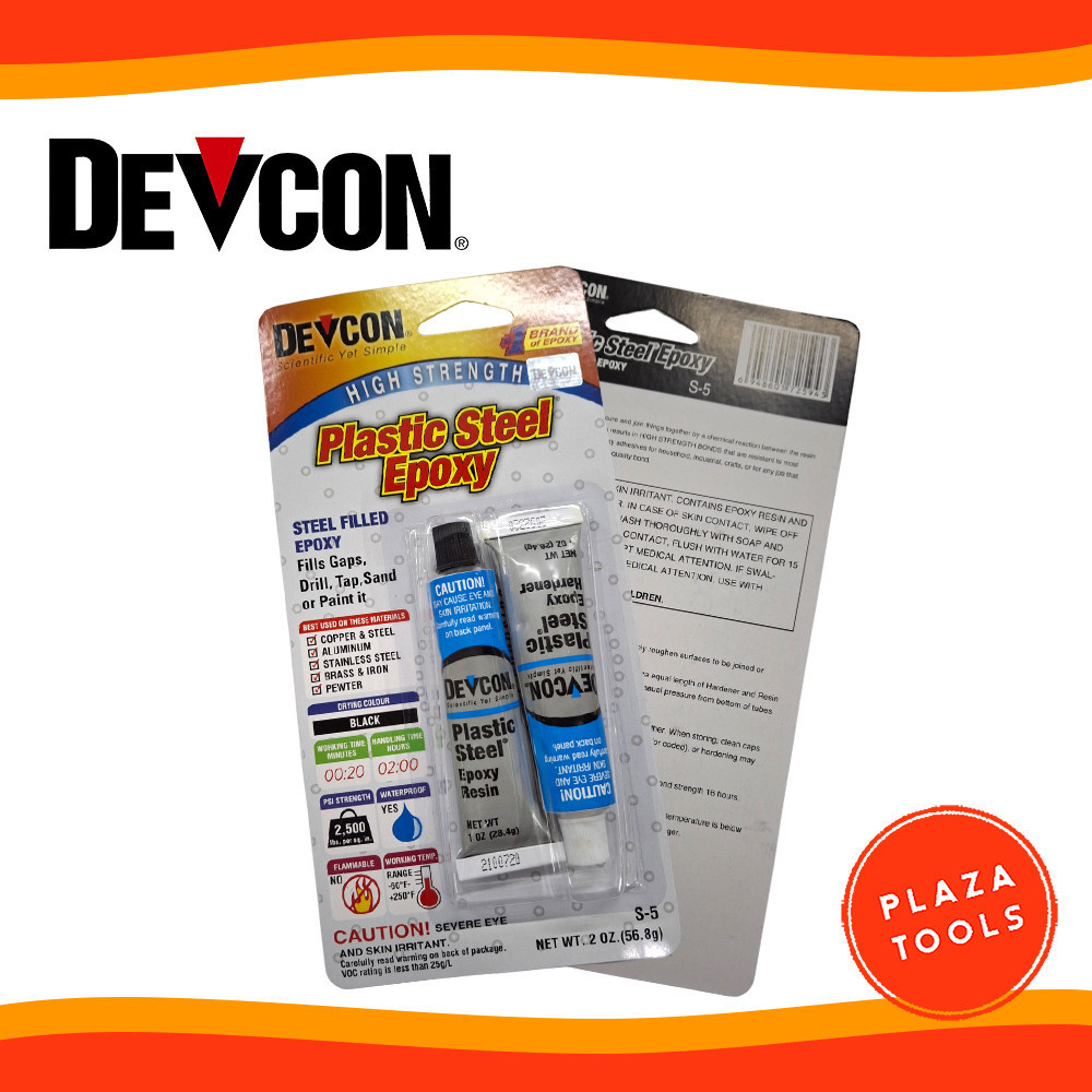 Jual Lem Besi DEVCON S5 Plastic Steel Lem Epoxy Plastik Besi 2 Komponen ...