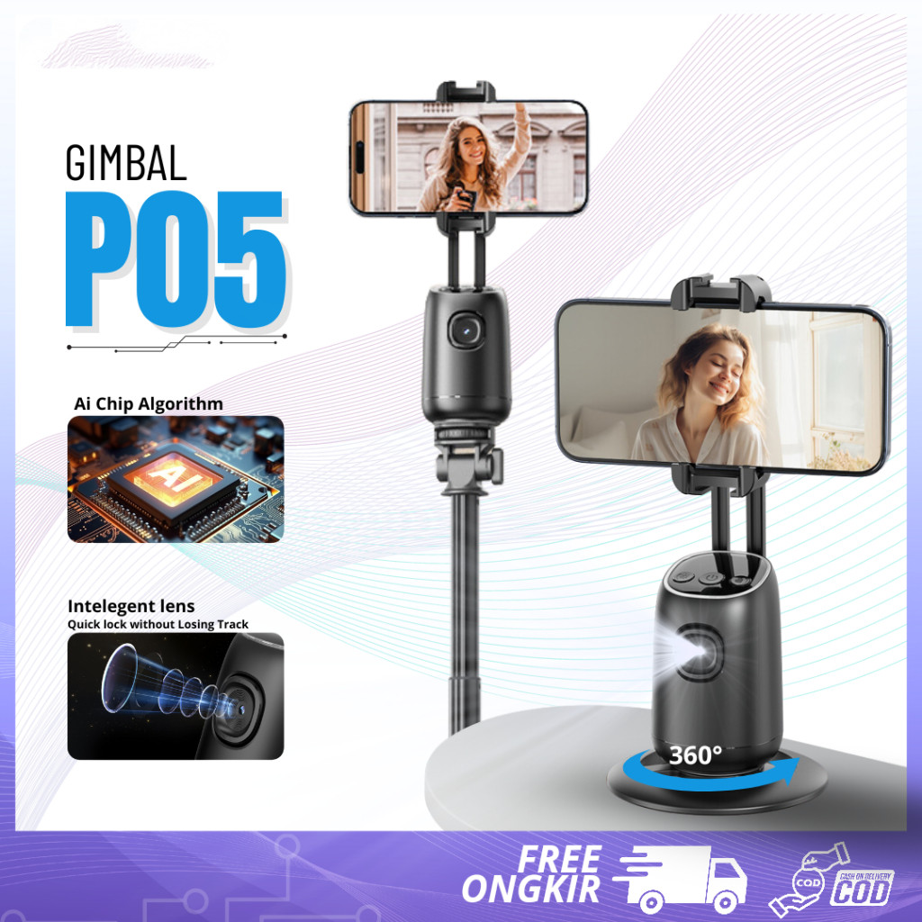 Jual ALOHILOHI Gimbal Handphone Auto Face Tracking 360° Horizontal ...