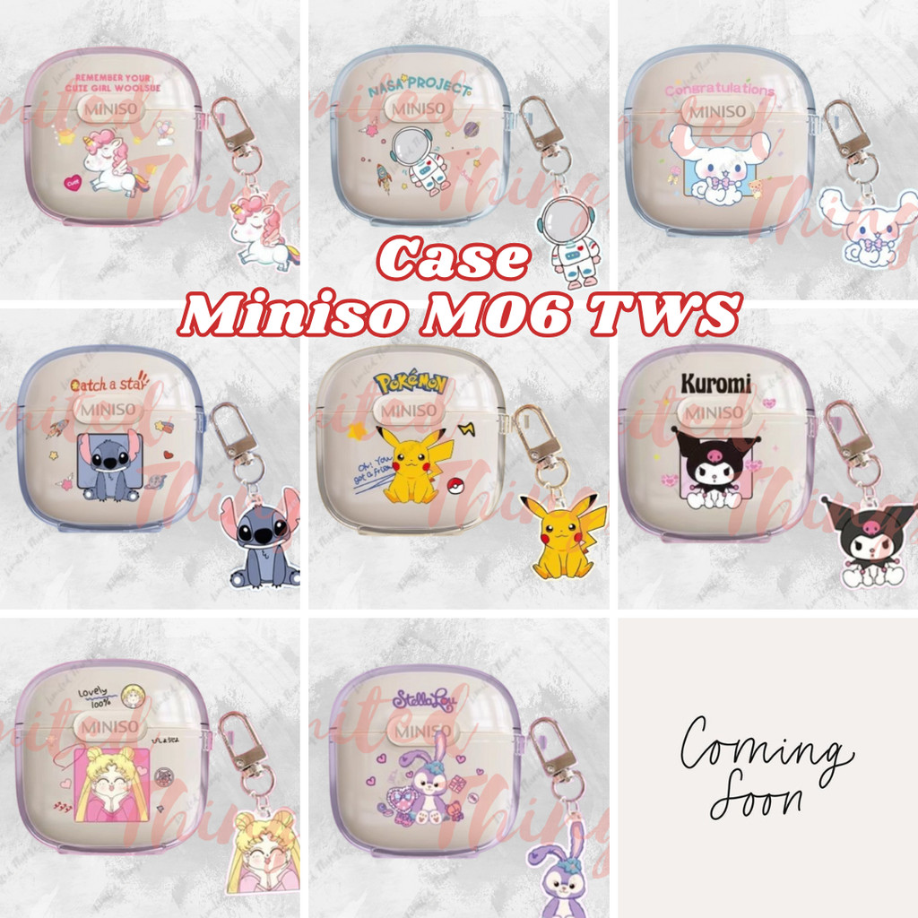 Jual Case untuk Miniso M06 TWS Transparan Silikon Cartoon Kartun ...