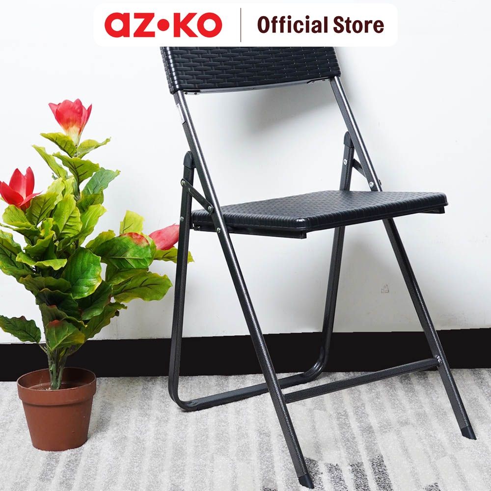 Jual AZKO Krisbow Kursi Lipat Emma - Hitam Foldable Chair Multifunction ...