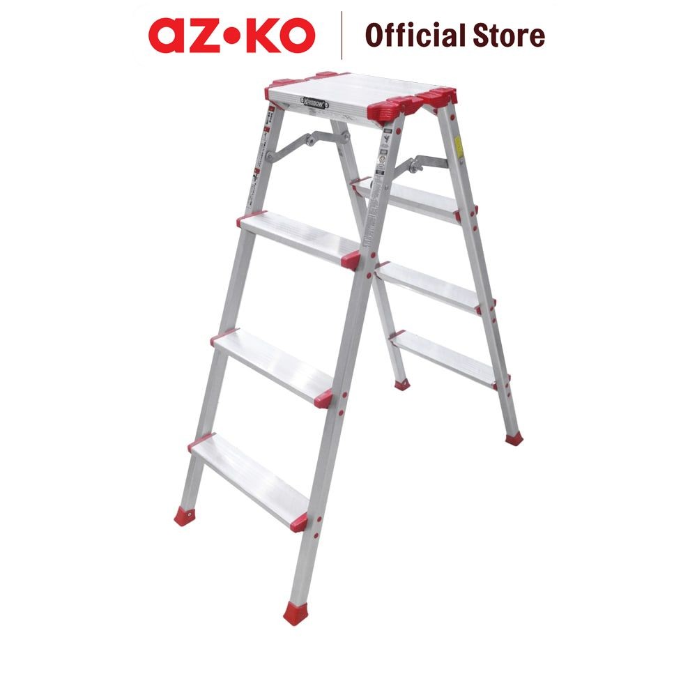 Jual AZKO Krisbow Tangga Aluminium Dengan Pijakan Lebar 4 Step ...
