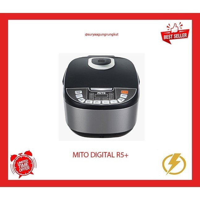 Jual RICE COOKER DIGITAL MITO 2 LITER 250 WATT - R5 PLUS BLACK EDITION ...