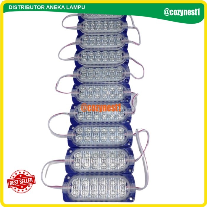 Jual (GLT) Modul Lampu Ultrasonic LED 12 Mata 12W 12V 24V Supersonic ...