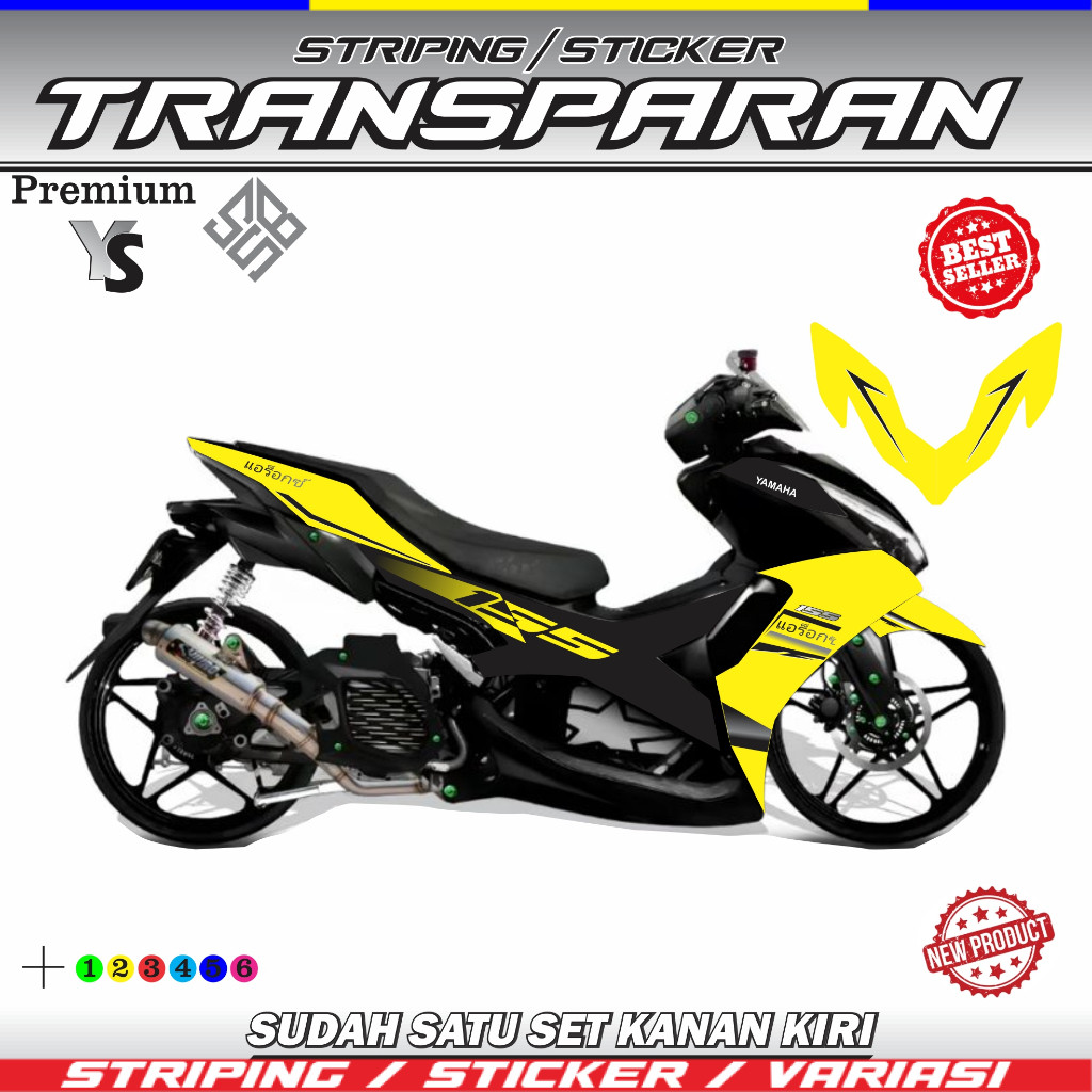 Jual Stiker Striping uv Transparan Aerox New 155 Connected Thailand ...