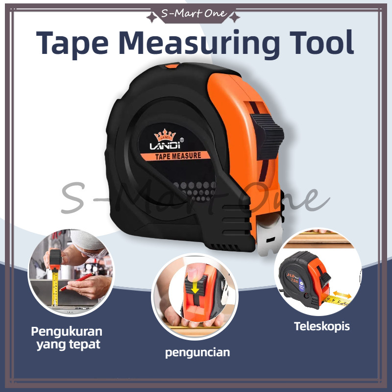 Jual SM Meteran Tukang / Measuring Tape / Meteran Karet 5 Meter Meteran ...