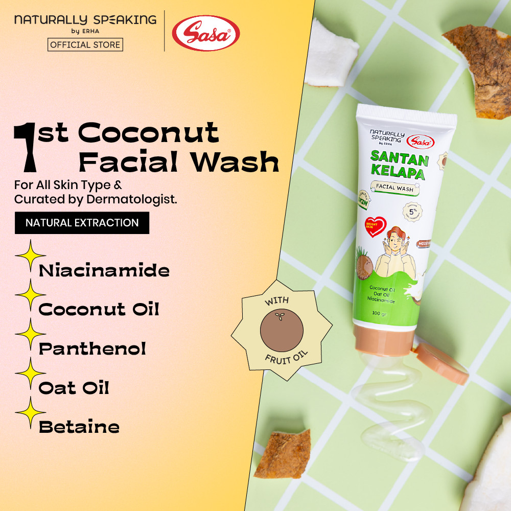 Jual Naturally Speaking x SASA Santan Kelapa Facial Wash 100g | Shopee ...