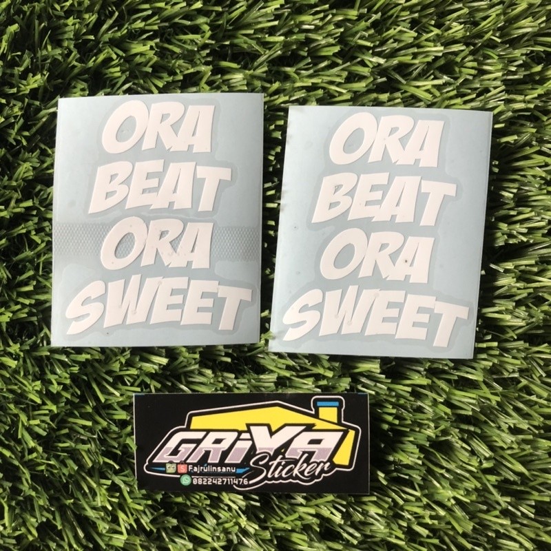 Jual Stiker ORA BEAT ORA SWEET sticker cutting viral | Shopee Indonesia