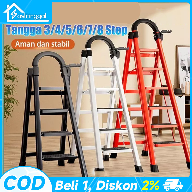 Jual （COD）Tangga 3/4/5/6 Step Tangga Lipat Multifungsi Lipat Tangga ...