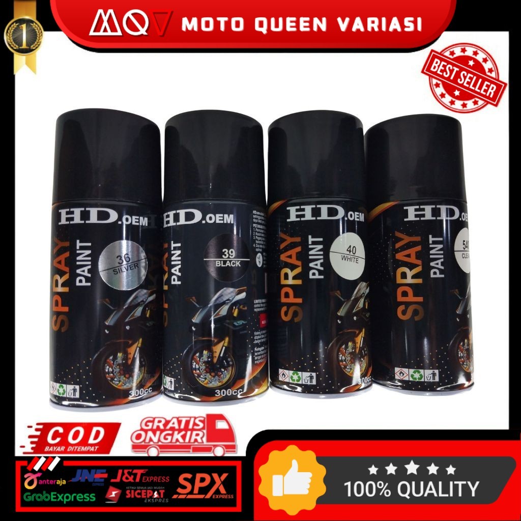 Jual PROMO CAT PILOX SEMPROT HD 300CC HITAM PUTIH SILVER CLEAR PILOK ...
