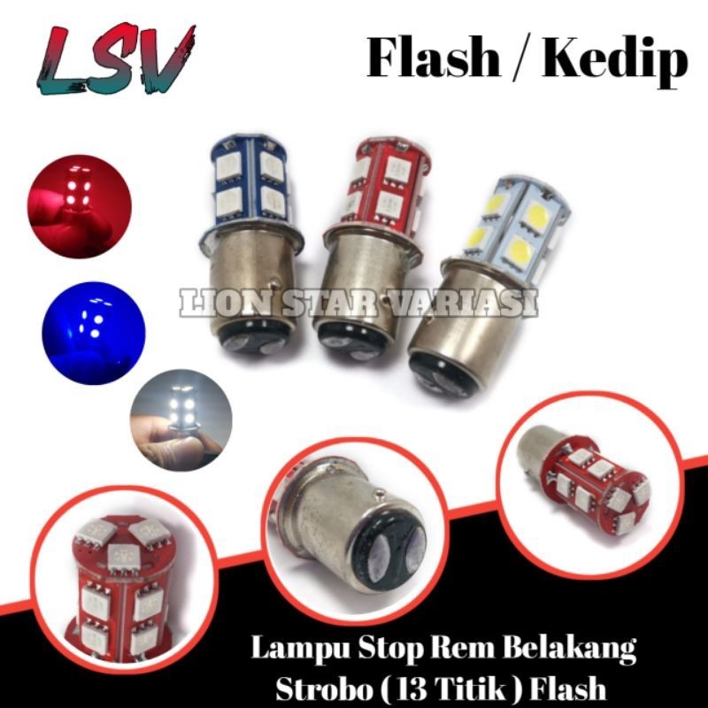 Jual #. LAMPU REM LED - Lampu Stop Rem Belakang LED 13 Mata Flash ...