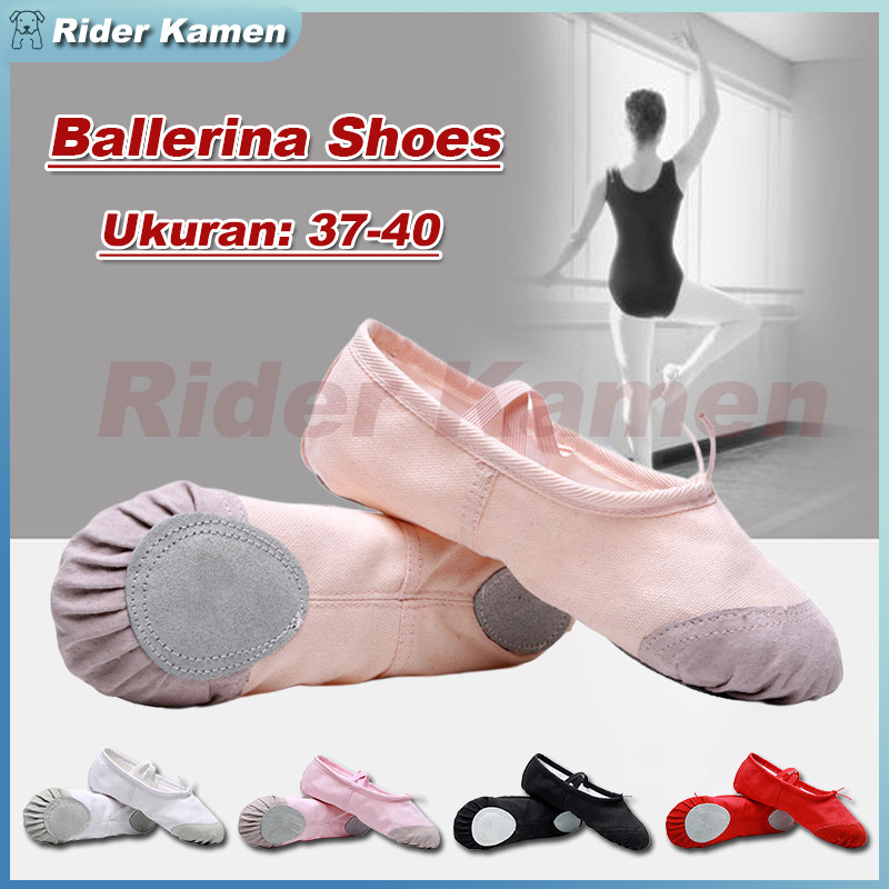 Jual Ready Sepatu Balet Dewasa / Best Seller Ballerina Shoes / Canvas ...