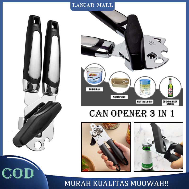 Jual Can Opener Stainless Multifungsi / Pembuka Kaleng Stainless Steel ...