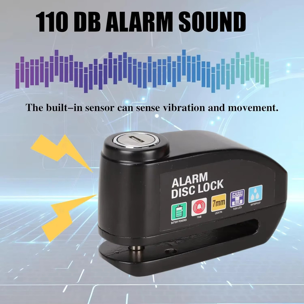 Jual Gembok Alarm Motor Sepeda Paduan Aluminium Tahan Air Pengaman ...