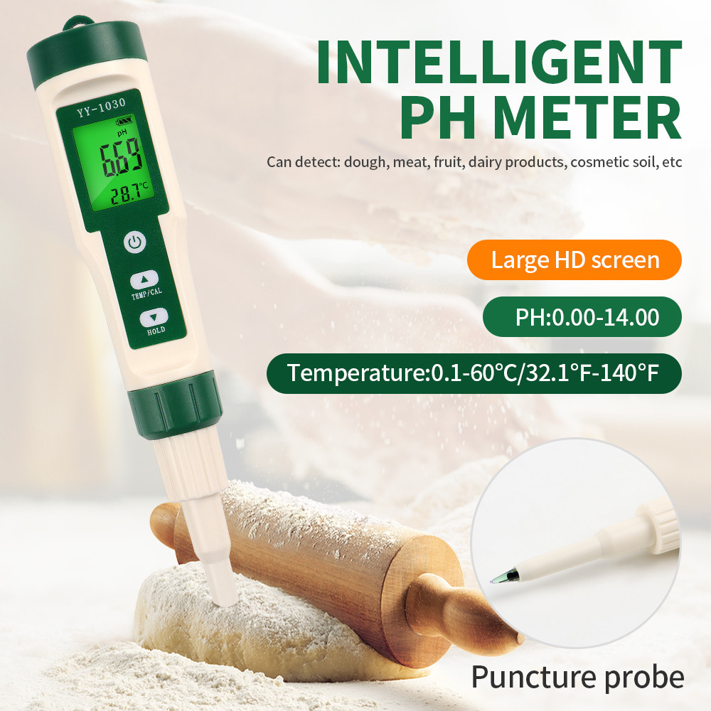 Jual Digital Food PH Meter with Backlight High Accuracy Sensor Temp ...