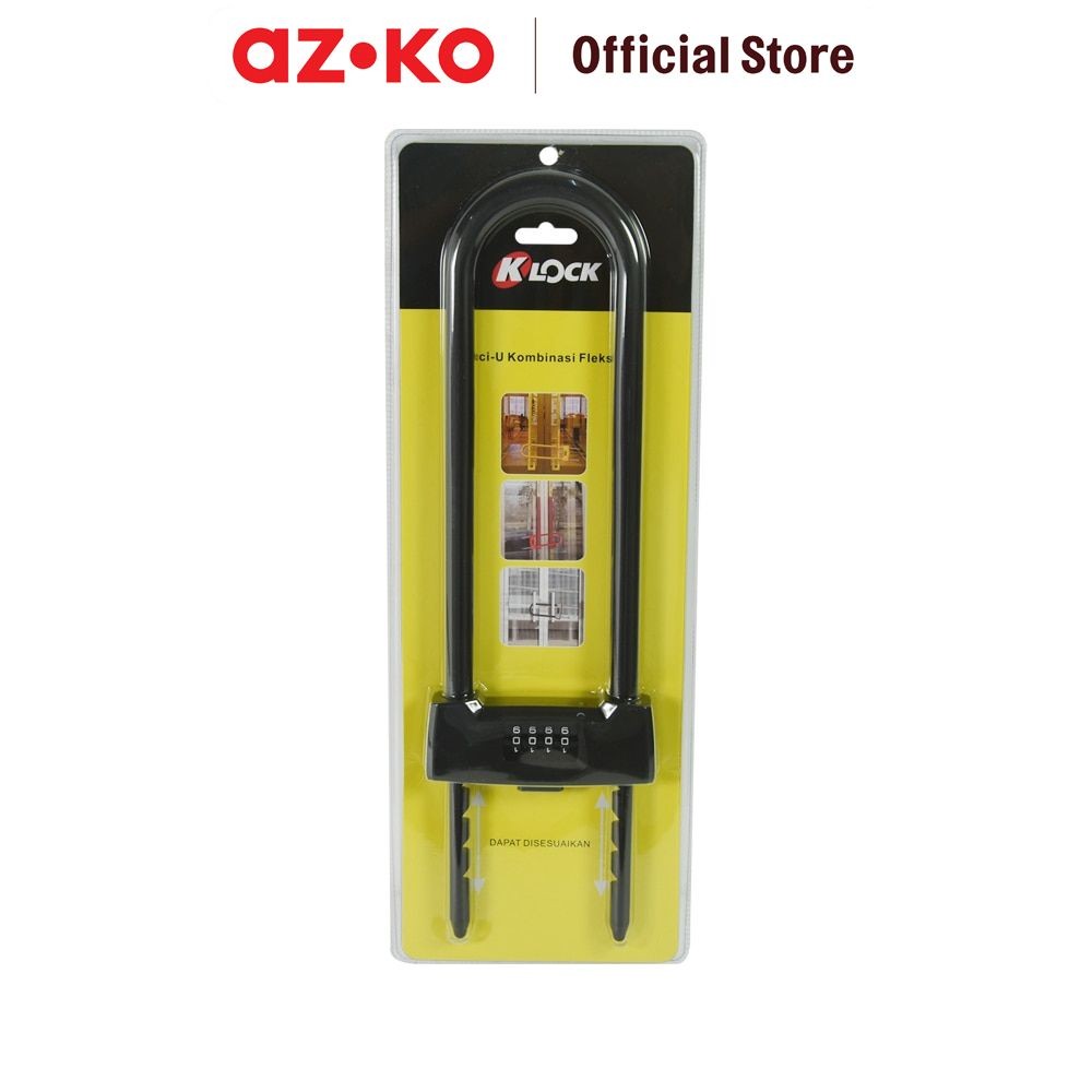 Jual AZKO K-Lock Gembok U Dengan 4 Kombinasi Angka 43.5 cm - Hitam ...