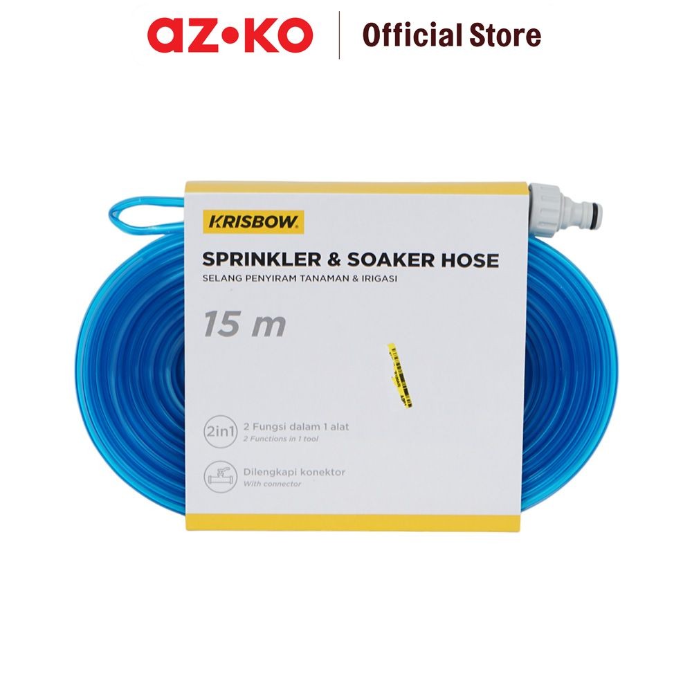 Jual AZKO Krisbow 15 mtr Selang Taman & Irigasi 1Way - Biru Garden Hose ...