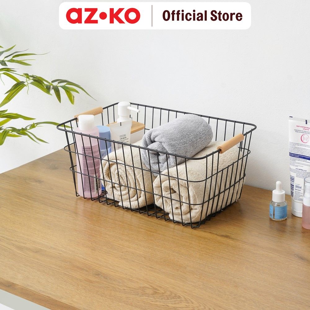 Jual AZKO Stora Keranjang Penyimpanan - Hitam Handle Storage Basket ...