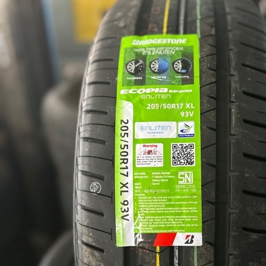 Jual OBRAL Bridgestone Ecopia EP300 Enliten Ukuran 205/50 R17 - Ban ...