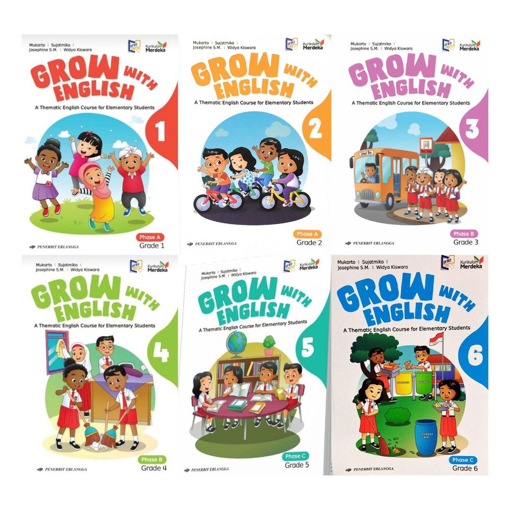 Jual Afro Books - Buku Grow With English SD MI 1 2 3 4 5 6 Penerbit ...