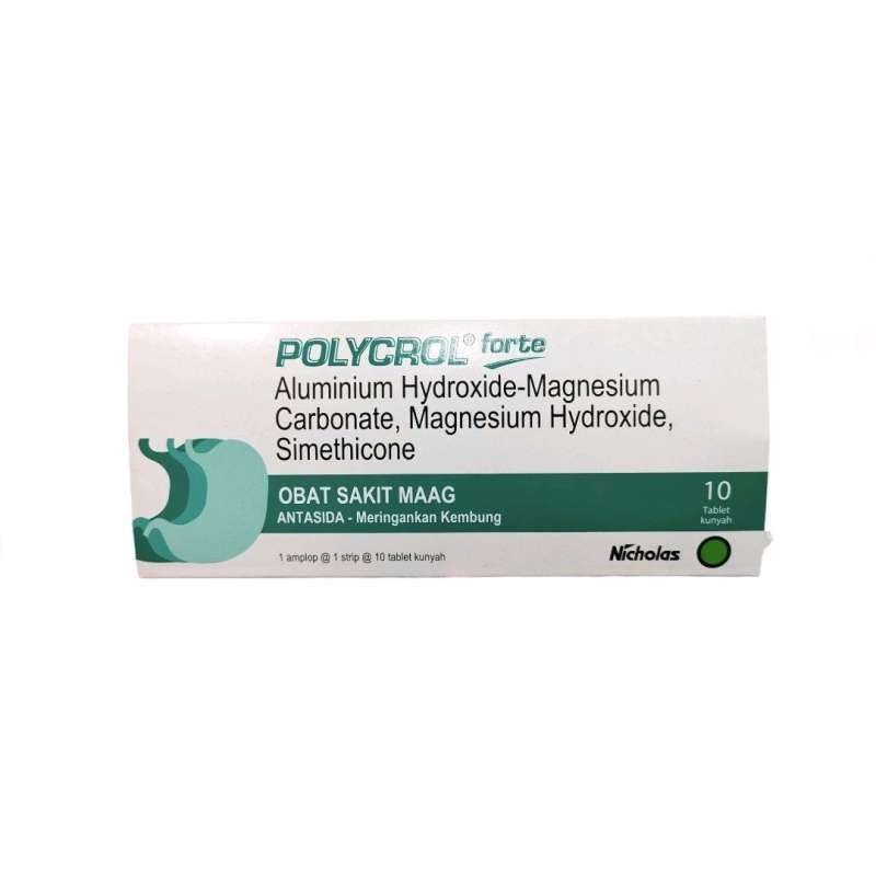 Jual Polycrol Forte Obat Sakit Maag 1 Strip (10 Tablet Kunyah) | Shopee ...