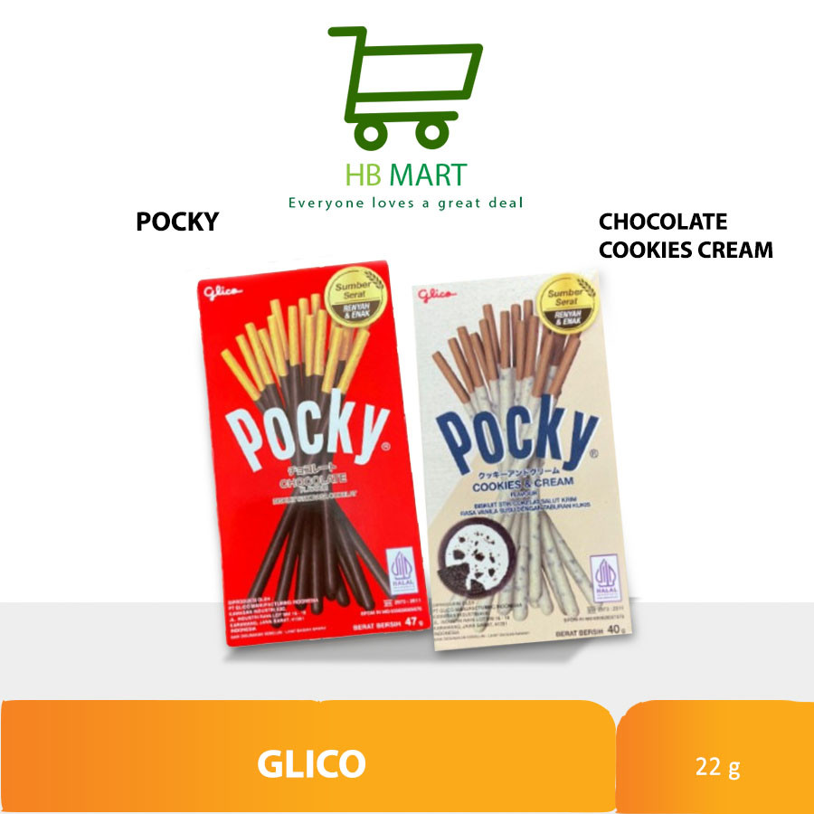 Jual GLICO POCKY MINI HALF 22 GRAM COKLAT CHOCOLATE COOKIES CREAM ...
