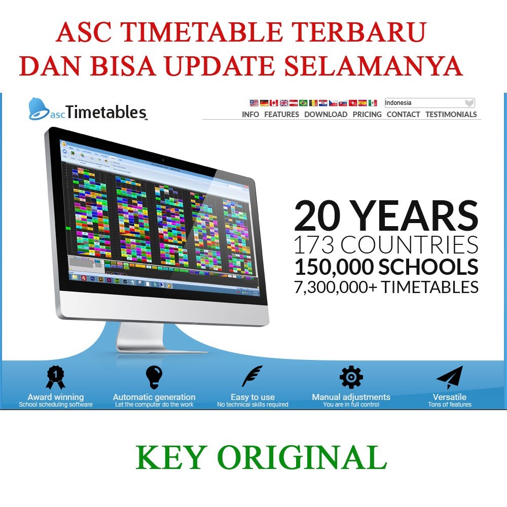 Jual ASC TIMETABLES ORIGINAL KEY TERBARU DAN BISA UPDATE | Shopee Indonesia