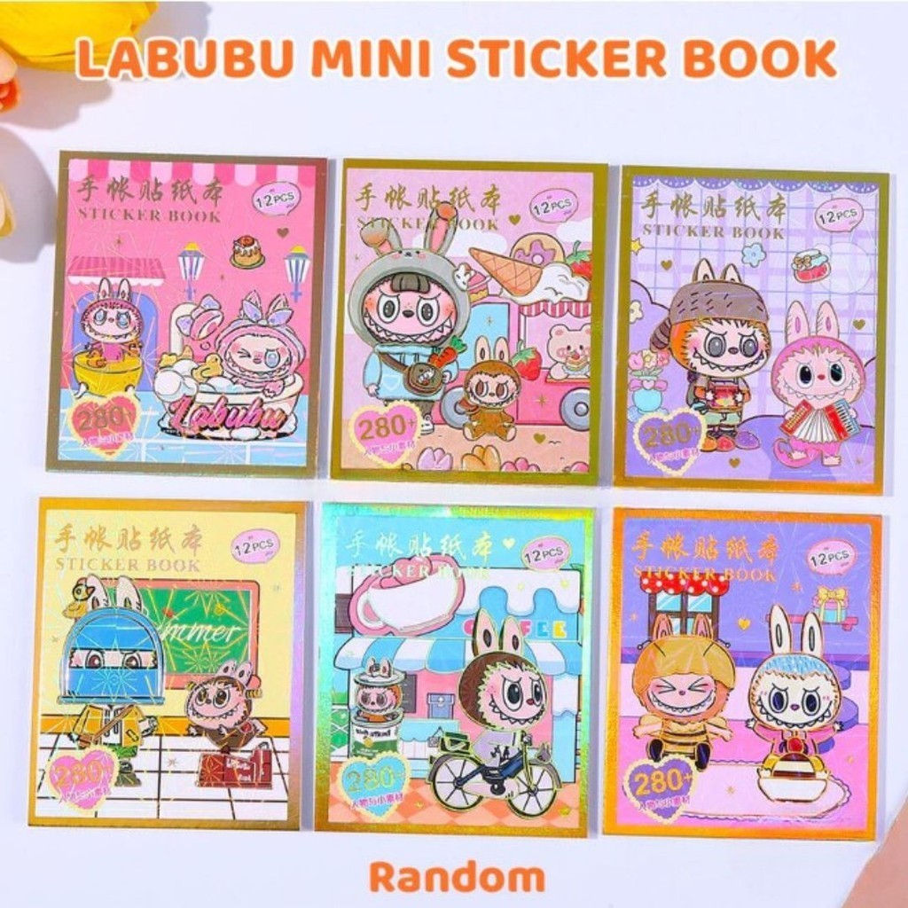 Jual Mainan Edukasi LABUBU STICKER BOOK / stiker buku karakter labubu ...