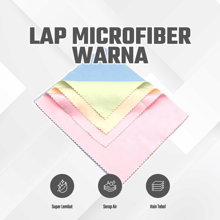 Jual LAP MICROFIBER WARNA - Kain Pembersih Halus Tebal Optik Satuan ...