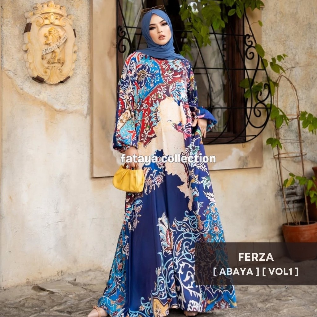 Jual Fataya Collection FERZA Abaya Exclusive - Kain Silk Doff LD120cm ...