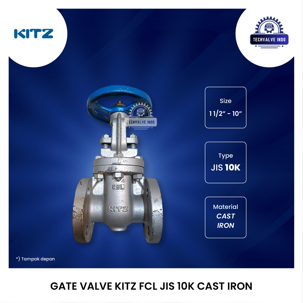 Jual GATE VALVE FCL KITZ 2" INCH JIS 10K CAST IRON ORIGINAL | Shopee Indonesia
