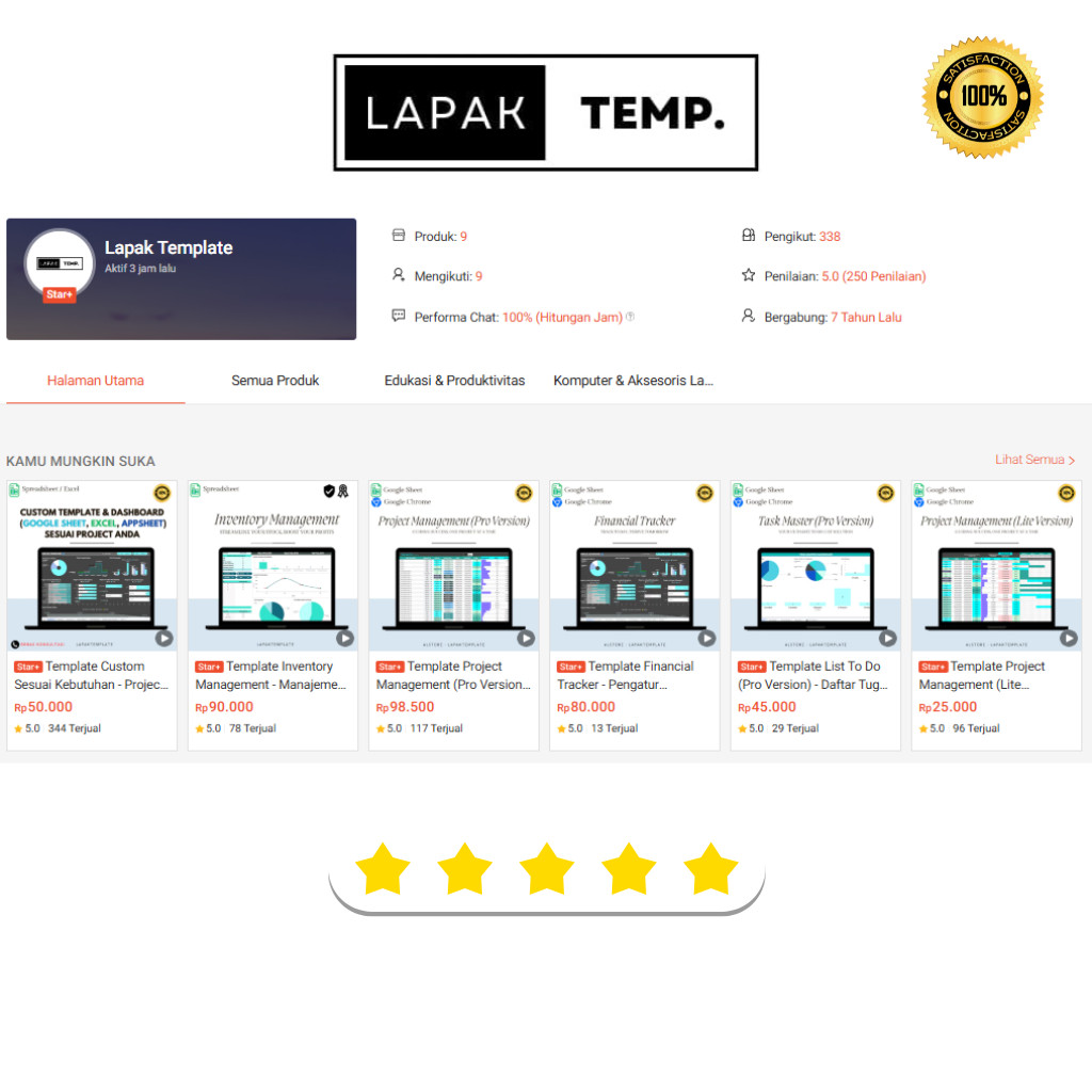 Jual Template Excel Custom Sesuai Kebutuhan - Project Based Excel, Google Sheet, Appsheet ...