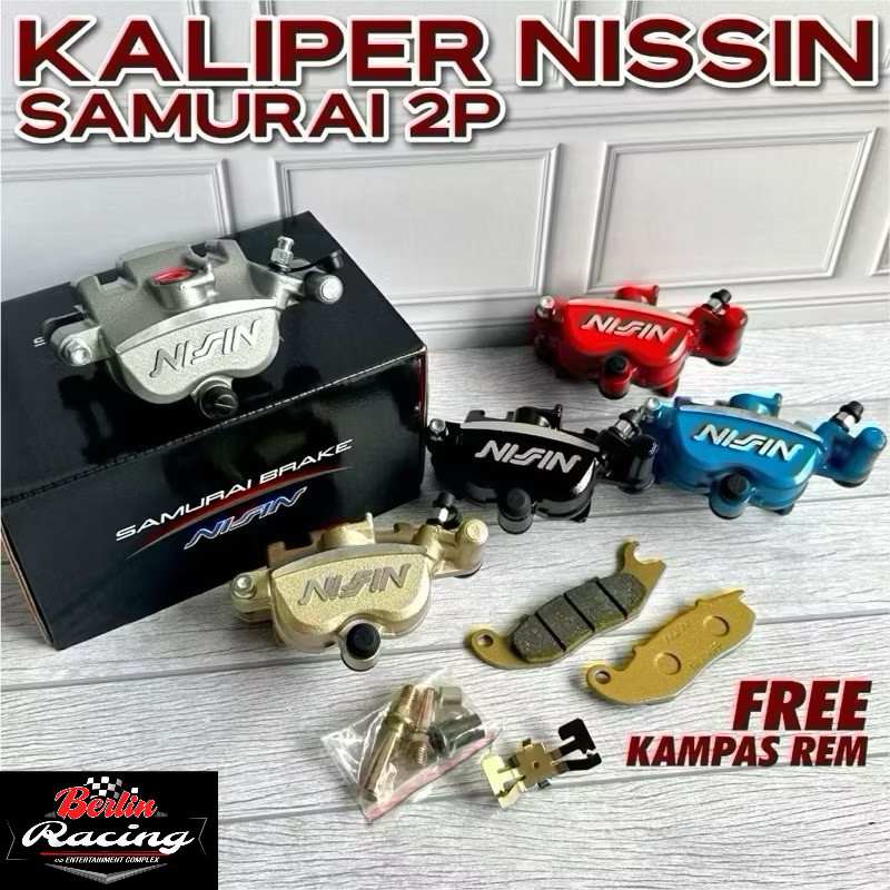 Jual Kaliper 2 Piston Samurai Brake Nissin Universal Untuk Semua Motor BestQuality | Shopee ...